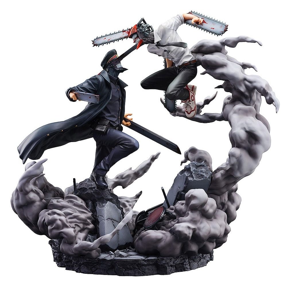 Chainsaw Man Statue Super Situation Figure Chainsaw Man vs. Samurai Sw ...