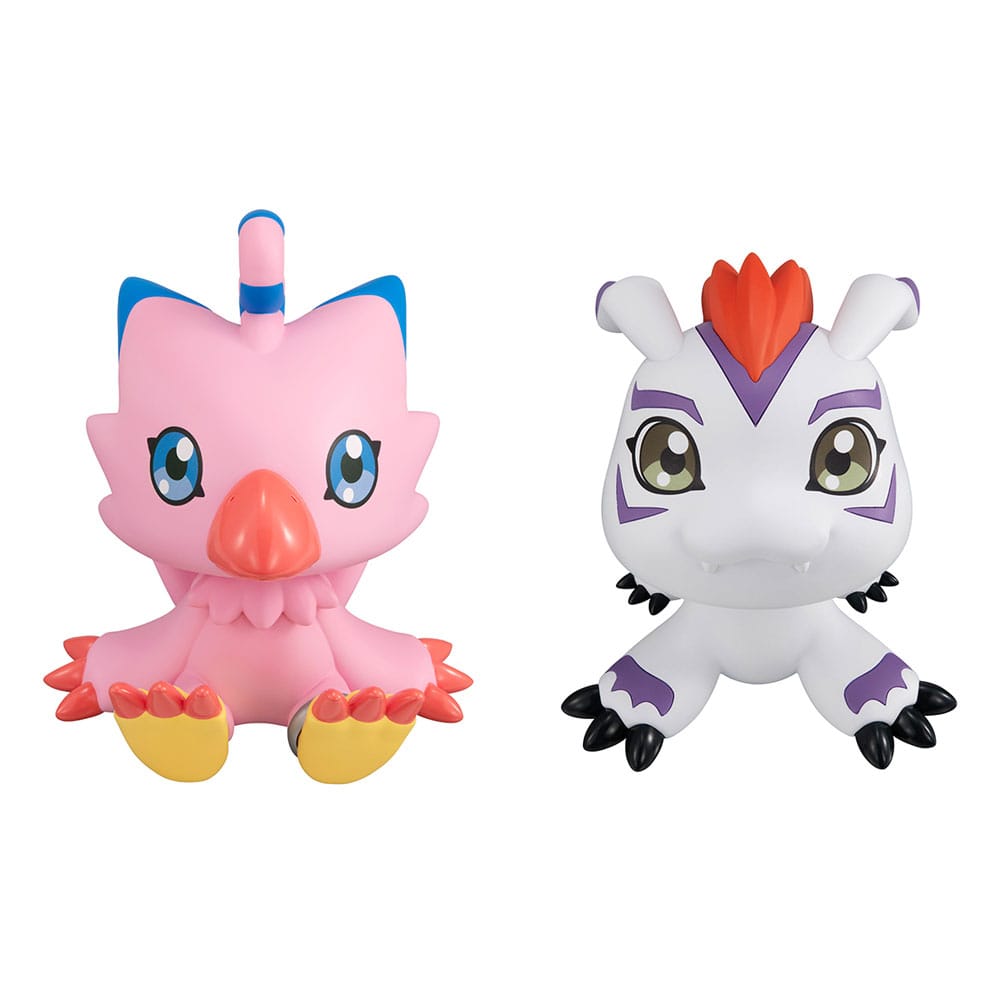 Digimon Adventure Look Up PVC Statues Piyomon & Gomamon 11cm (with gif ...