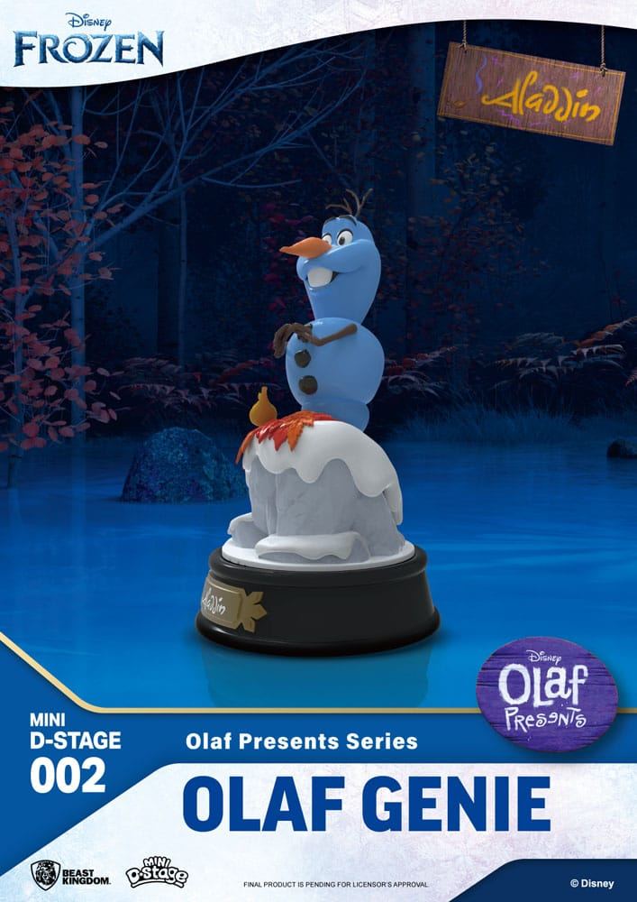 Frozen Mini Diorama Stage PVC Statue Olaf Presents Olaf Genie 12cm ...