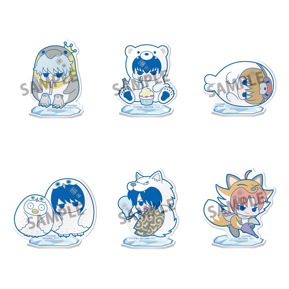 Gintama Acrylic Figure Prince Hata & Animals of Ice 6cm Display (6 ...