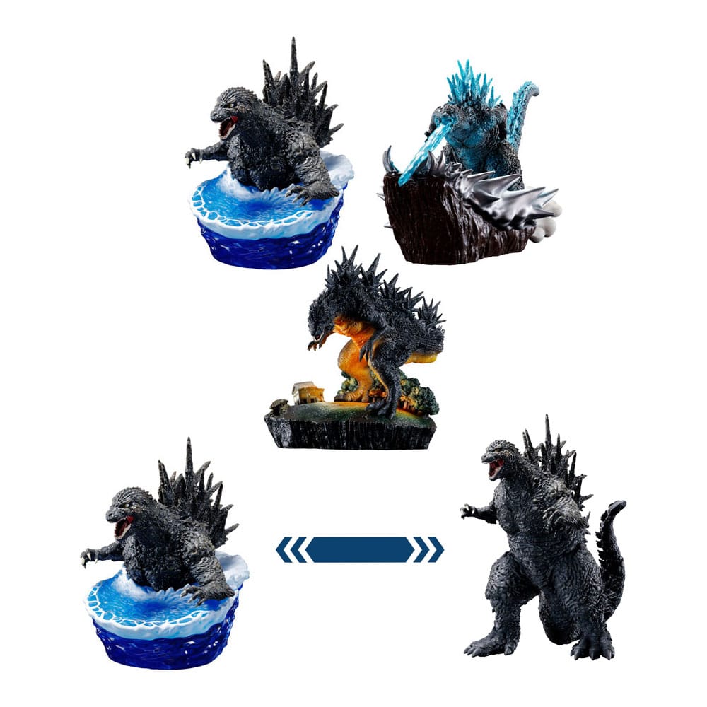 Godzilla Petitrama EX Series Trading Figure 3-Set From Zero To Minus O ...