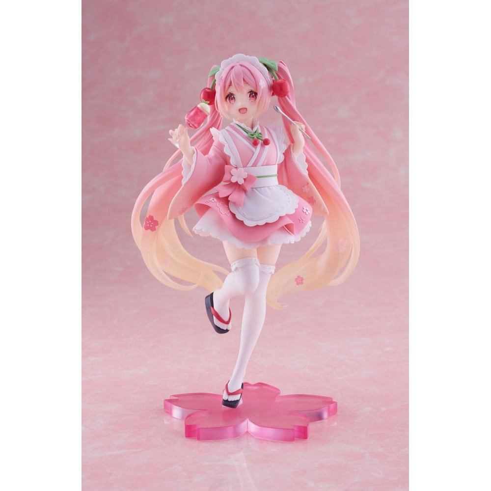 Hatsune Miku PVC Statue Newley Written Sakura Miku Japanese Cafe Ver ...