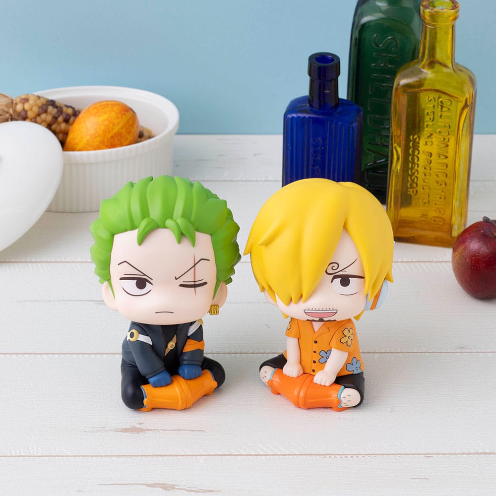 One Piece Look Up PVC Statues Roronoa Zoro & Sanji Future Island Egghe ...