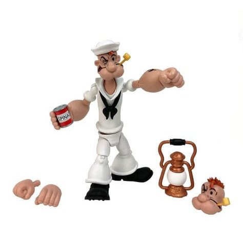 Popeye Action Figure Wave 02 Popeye White Sailor Suit – Hobby Figures