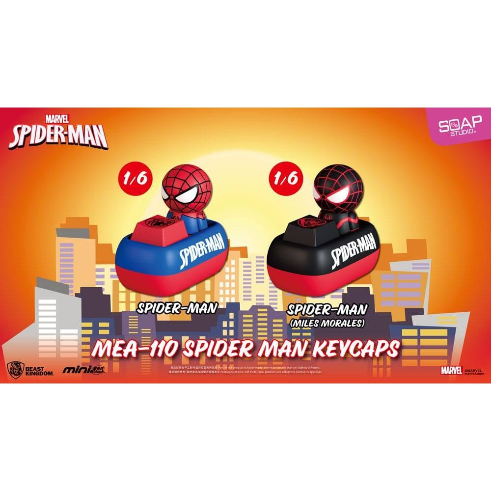 Spider Man Mini Egg Attack Blind Box Figures keycaps 5cm Assortment (6 ...