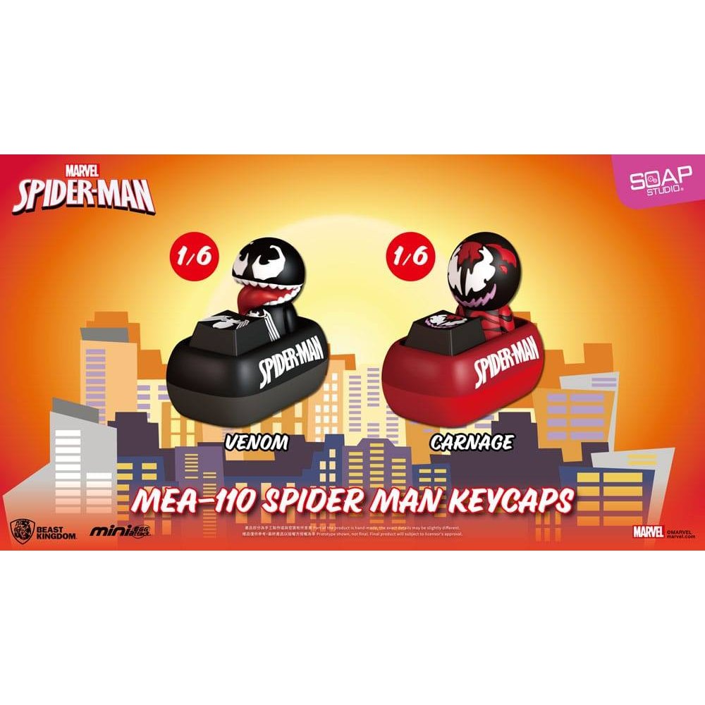 Spider Man Mini Egg Attack Blind Box Figures keycaps 5cm Assortment (6 ...