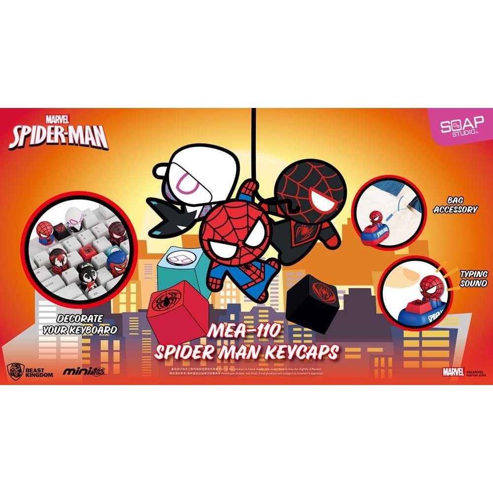 Spider Man Mini Egg Attack Blind Box Figures keycaps 5cm Assortment (6 ...