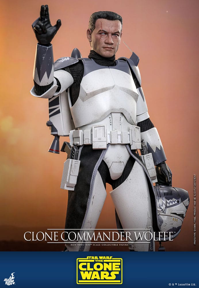Star Wars: The Clone Wars Action Figure 1/6 Clone Commander Wolffe 30c ...