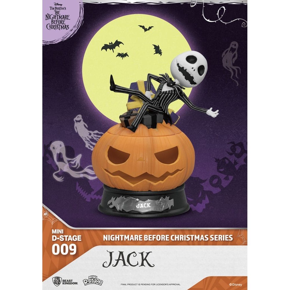 The Nightmare Before Christmas Mini Diorama Stage PVC Figure Jack 10cm ...