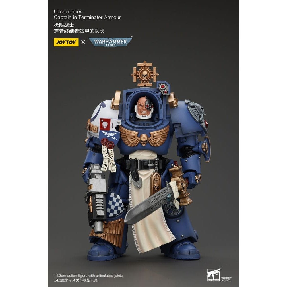 Warhammer 40k Action Figure 1/18 Ultramarines Captain In Terminator Ar ...