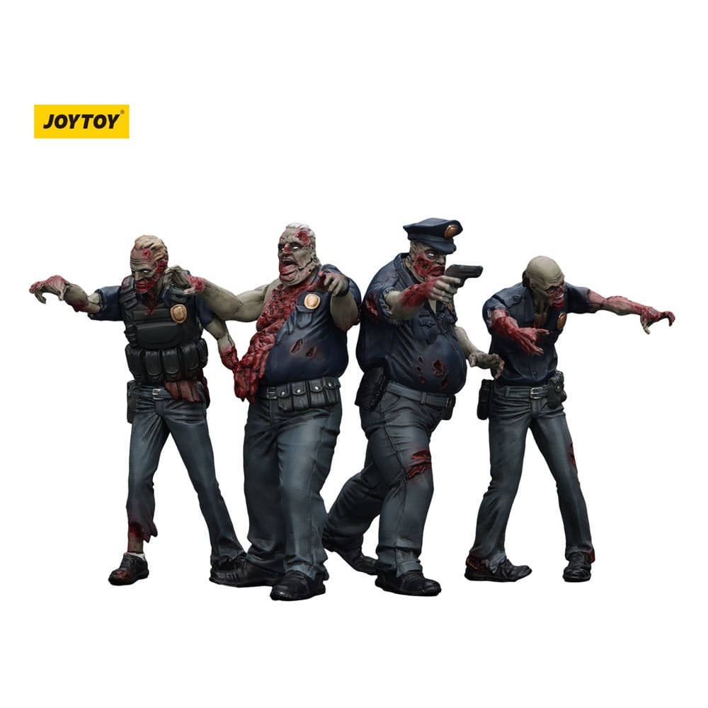 Zombie Dark Source Action Figures 4-Pack Police (Male) 8cm – Hobby Figures