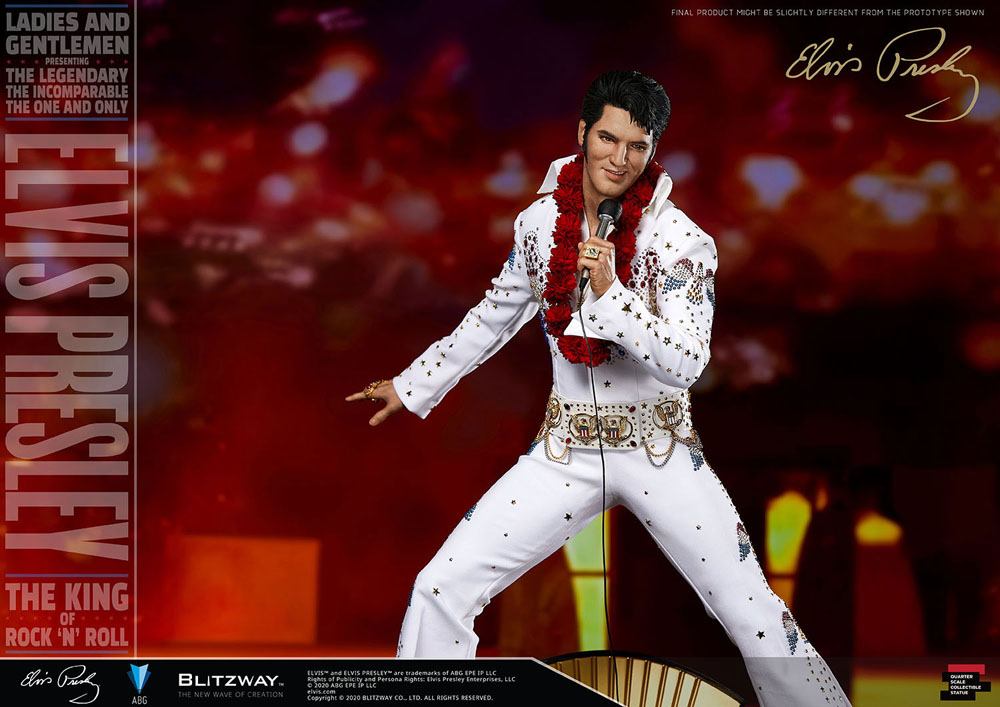 Elvis Presley Superb Scale Hybrid Statue 1/4 Elvis Aaron Presley 52cm ...