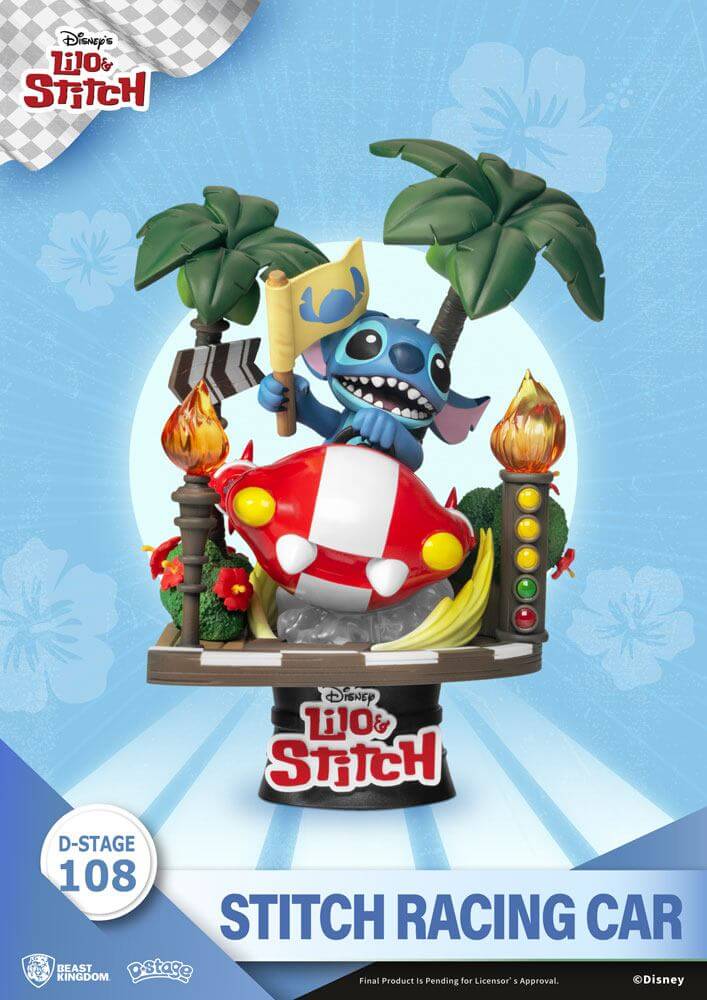 Lilo & Stitch D-Stage PVC Diorama Stitch Racing Car Closed Box Version ...