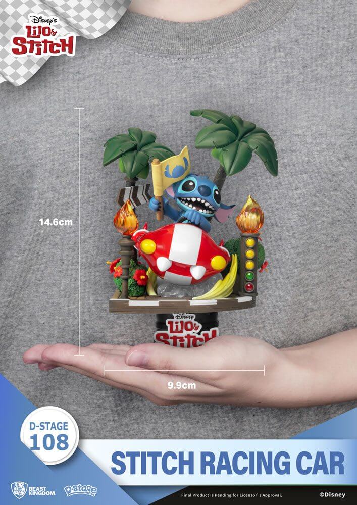 Lilo & Stitch D-Stage PVC Diorama Stitch Racing Car Closed Box Version ...