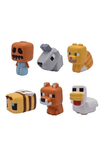 Minecraft Squishme Anti-Stress Figures 6cm Series 3 Display (12 ...