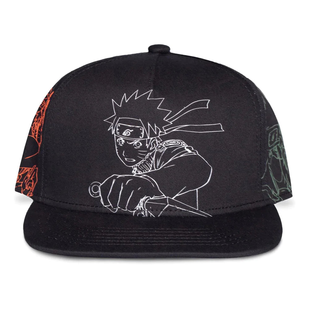Naruto Shippuden Snapback Cap Outline Characters - Hobby Figures