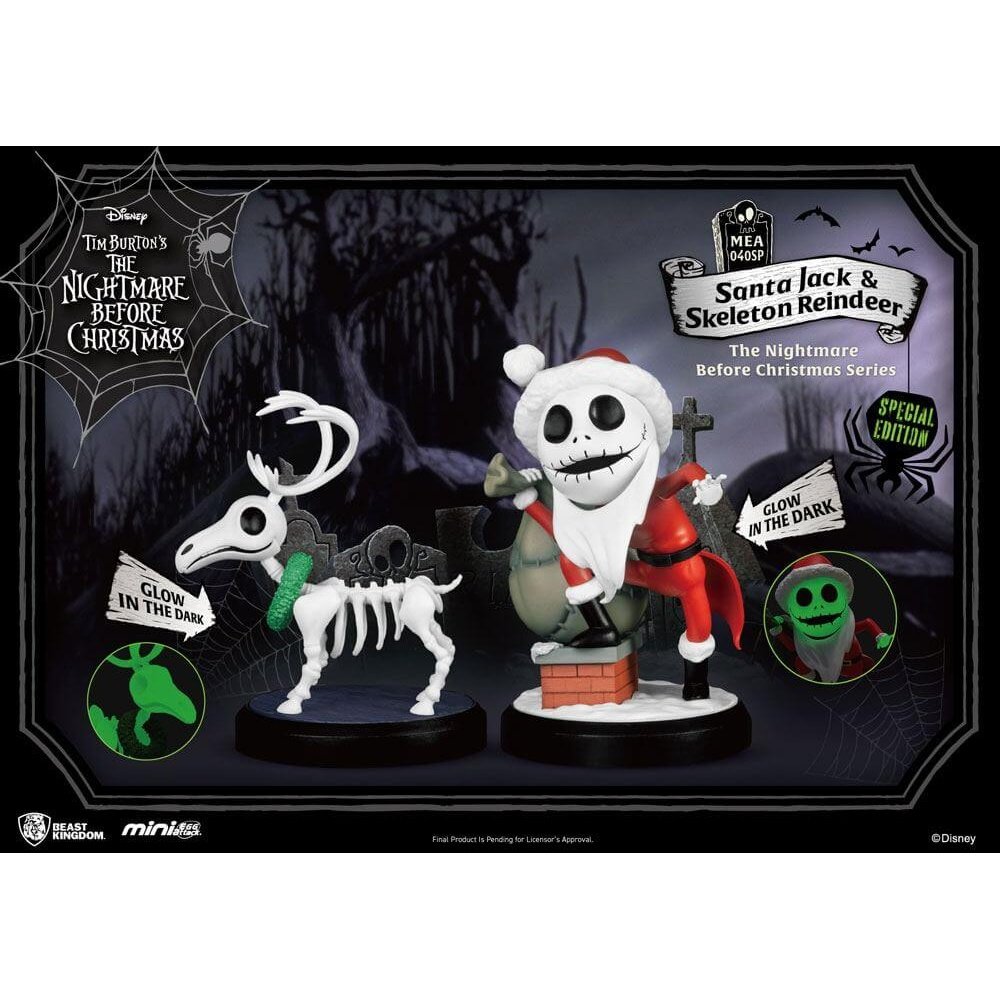 Nightmare Before Christmas Mini Egg Attack Figure 2-Pack Santa Jack ...