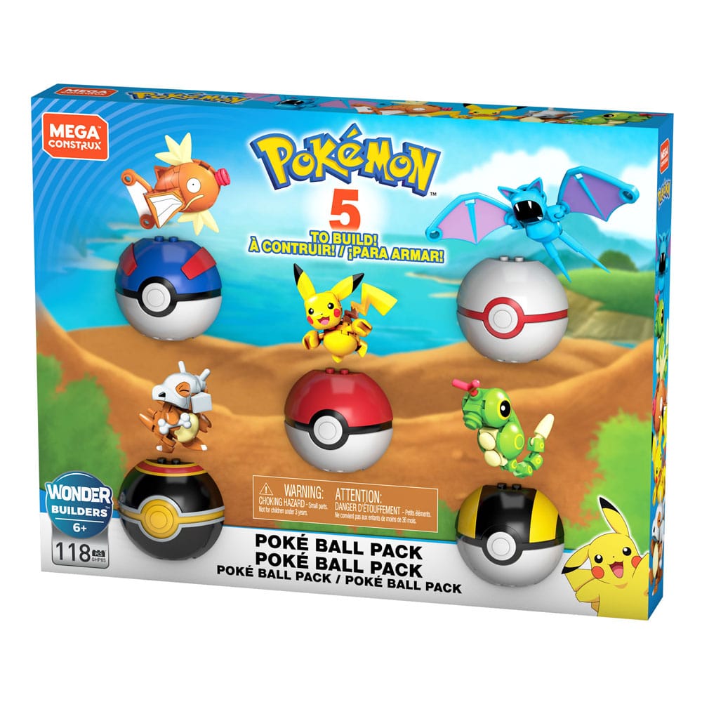 Pokémon Mega Construx Construction Set Poké Ball Pack - Hobby Figures