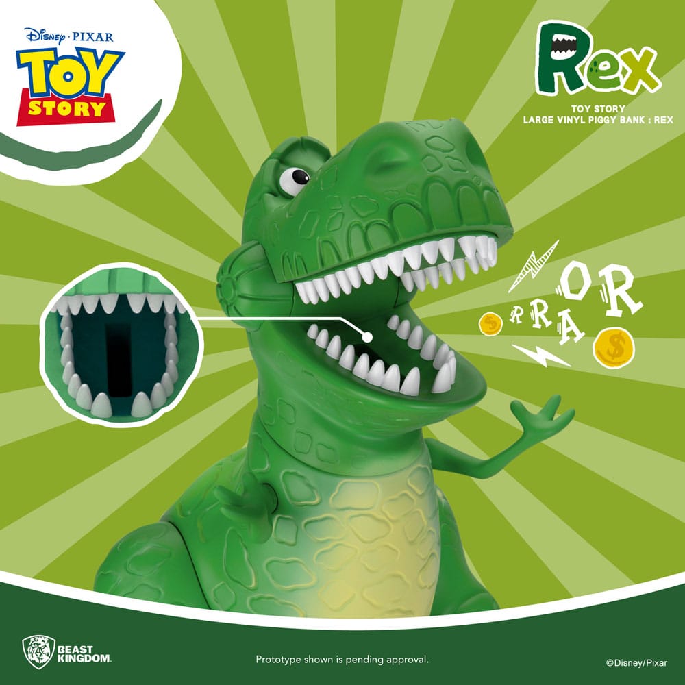 Toy Story Piggy Vinyl Bank Rex 46cm - Hobby Figures