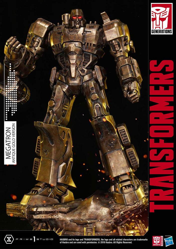 Transformers: G1 Statue Megatron Antique Gold 60cm - Hobby Figures