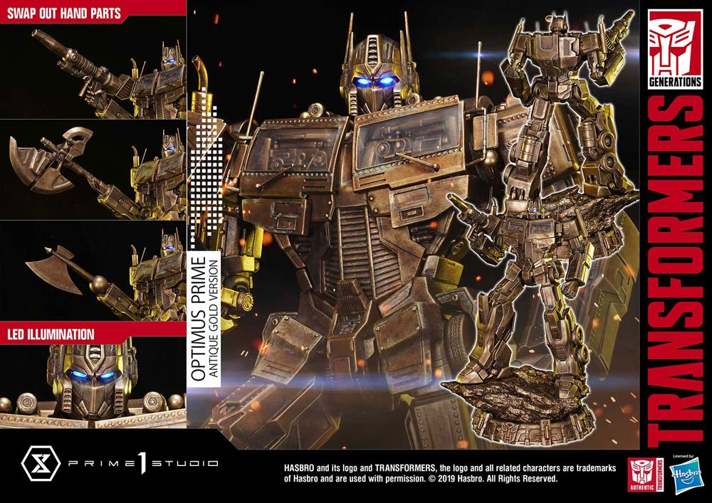 Transformers: G1 Statue Optimus Prime Antique Gold – Hobby Figures