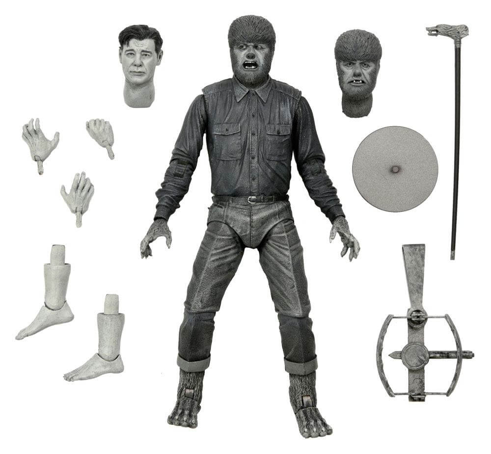 Universal Monsters Action Figure Ultimate The Wolf Man (Black & White ...