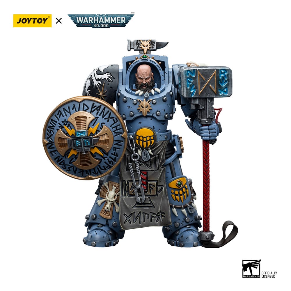 Warhammer 40k Action Figure 1/18 Space Wolves Arjac Rockfist 12cm ...