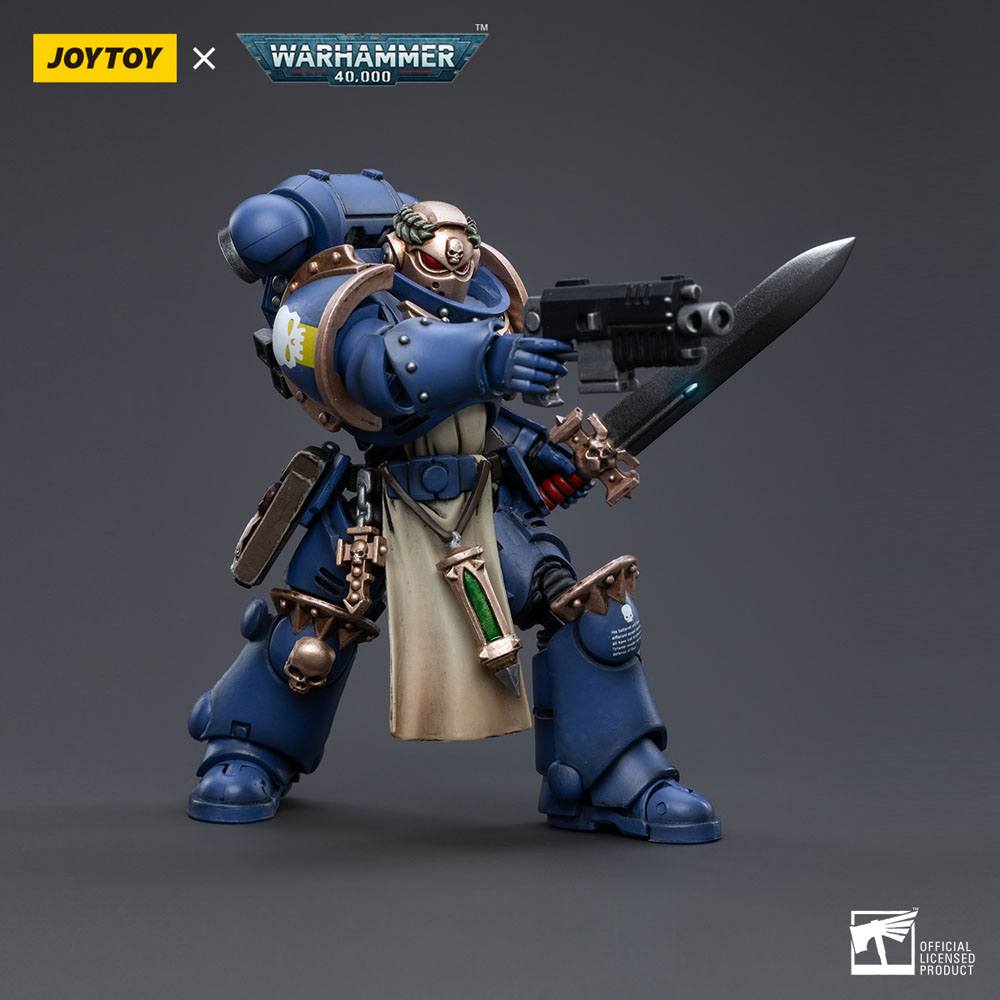 Warhammer 40k Action Figure 1/18 Ultramarines Primaris Company Champion ...